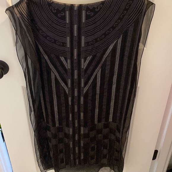 Moma | Accessories | Ny Moma Art Deco Blacksilver Silkviscose Scarf ...